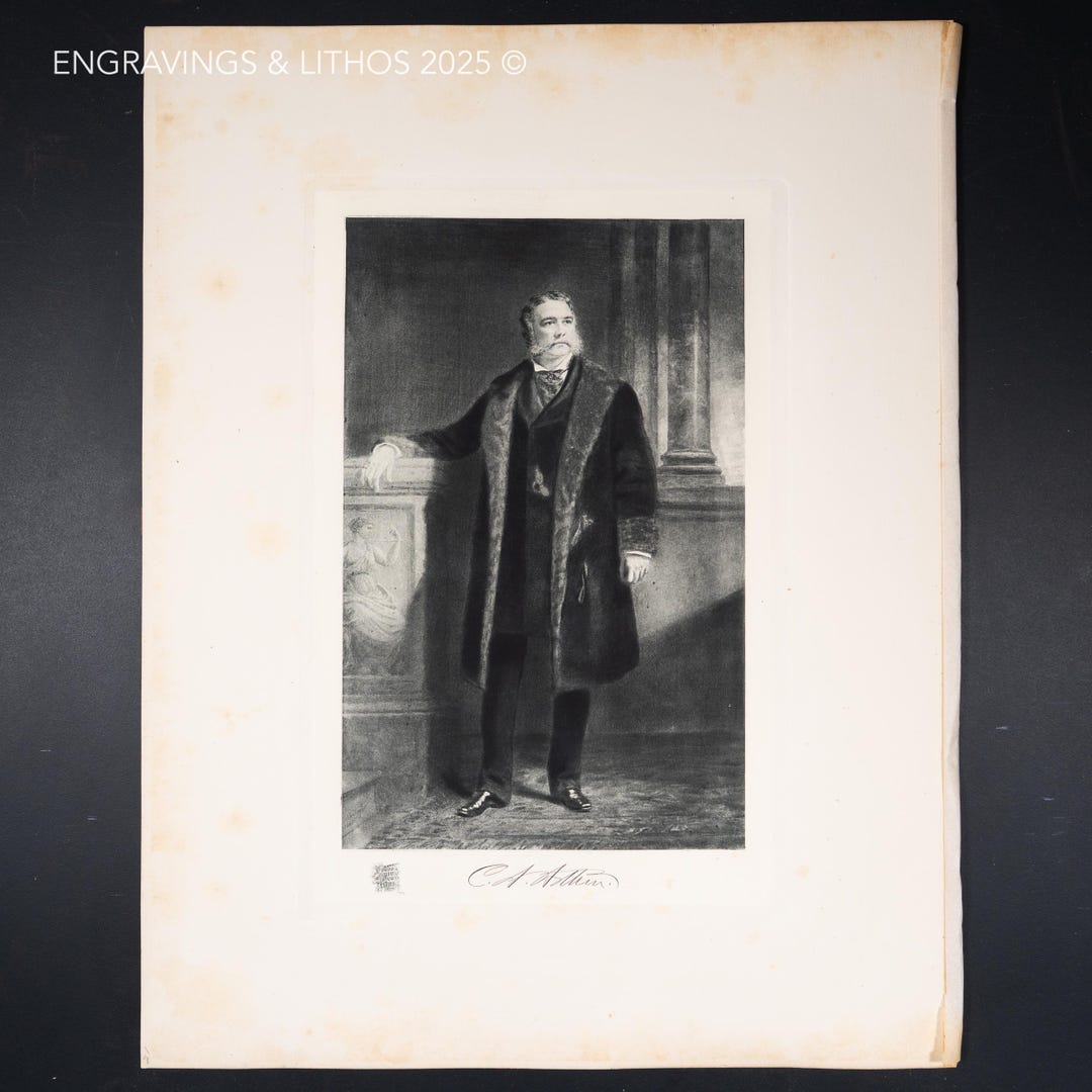 1901 Chester A. Arthur Antique Portrait – 21th U.S. President ...