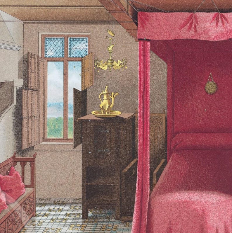 1888 European Middle Ages Room by A.racinet Lithograph - Etsy