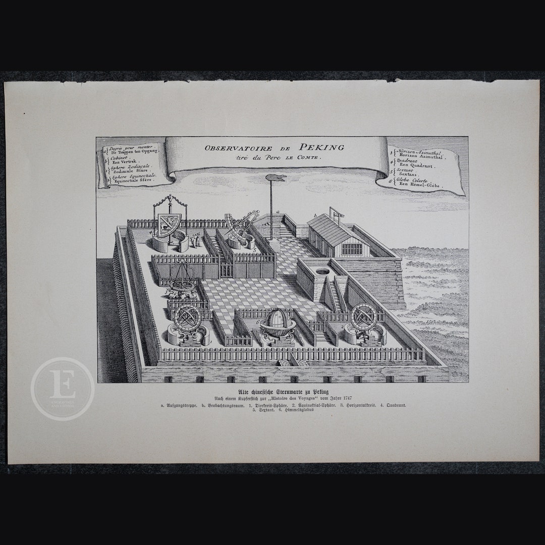 Ancient Peking Observatory Weltall Und Menschheit 1904 Astronomy Print, Celestial - Etsy