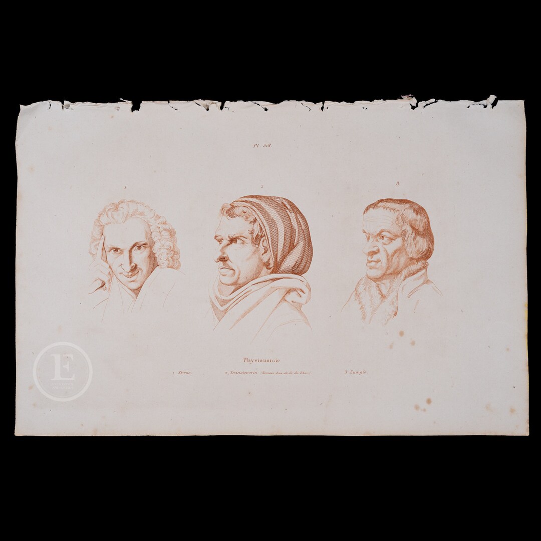 1847 PHYSIOGNOMY: Face Reading - Very RARE Engraving Beautifully ...