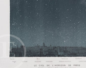 The Sky on the Southern Horizon of Paris, December 20 Exquisite Plate ...