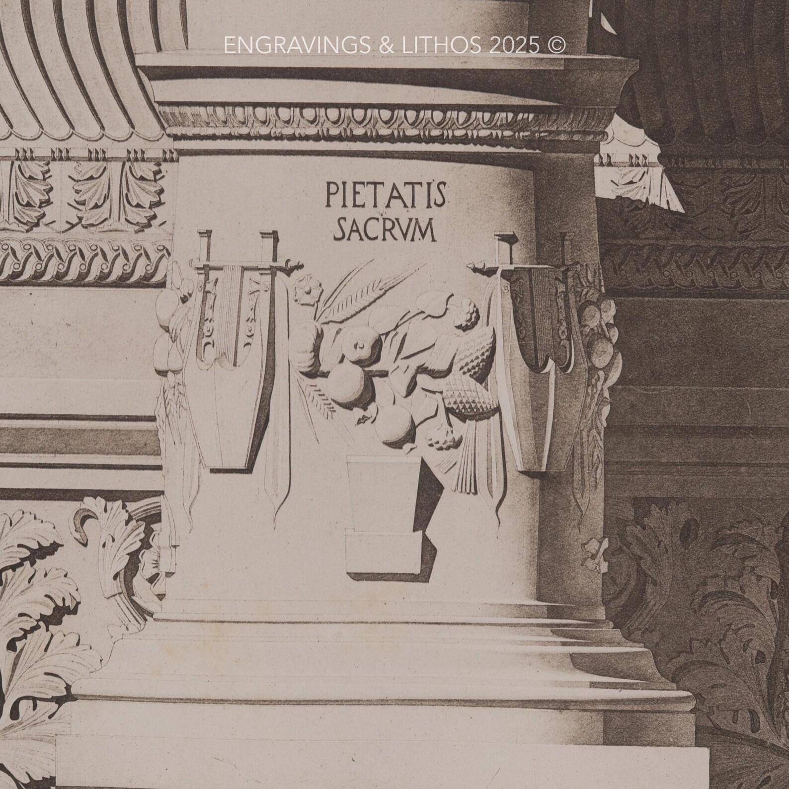 1897 Pietatis Sacrum Monument, Rome, Italy - EXQUISITE Heliogravure. 17 ...