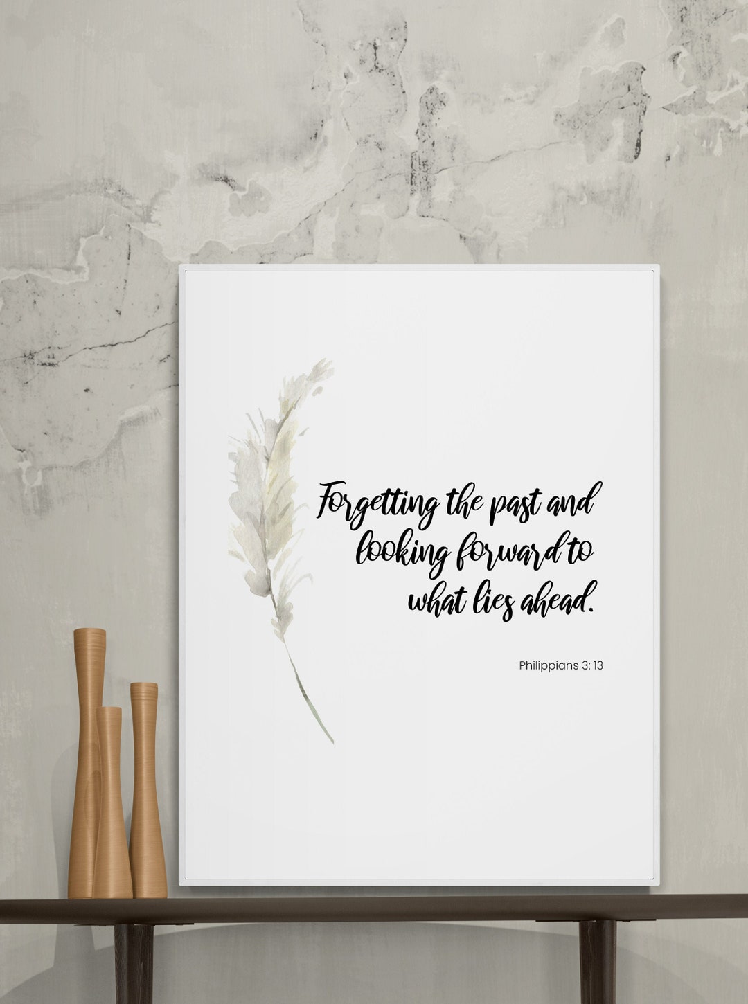 Christian Wall Art, Philippians 3 13, Forgetting the Past ...