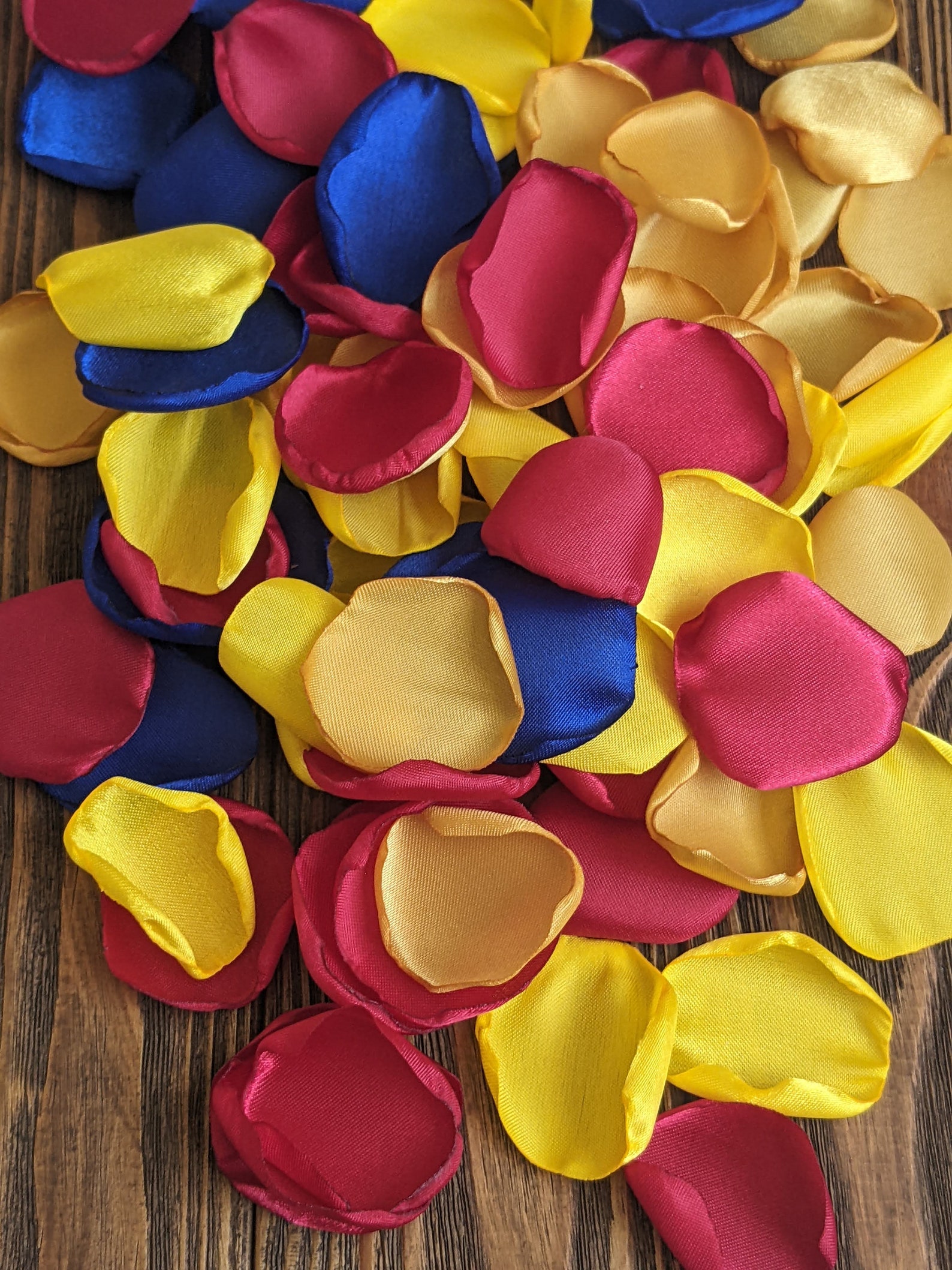 Beauty and the Beast Party Decor: Red Yellow Gold Satin Rose Petals for ...