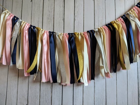 Nautical garland, ribbon garland, Nautical decorations, ribbon garland ...