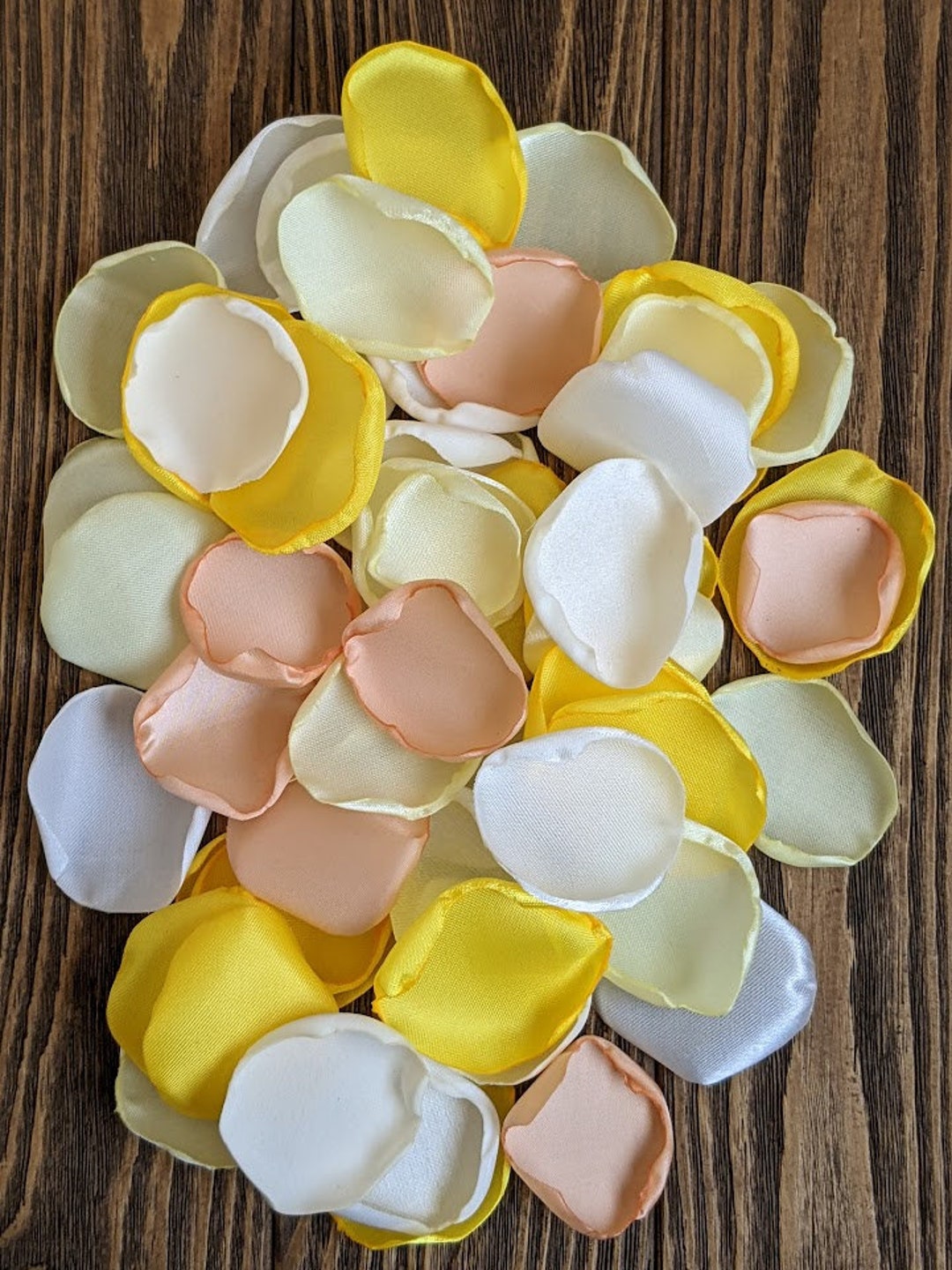 Yellow Peach Rose Petals for Wedding Altar Decor-cocktail Table Flowers ...