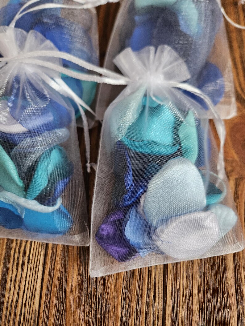 Snowflake Winter Sachet Favor, Blue Rose Petals, Custom Tag, Baby It's ...