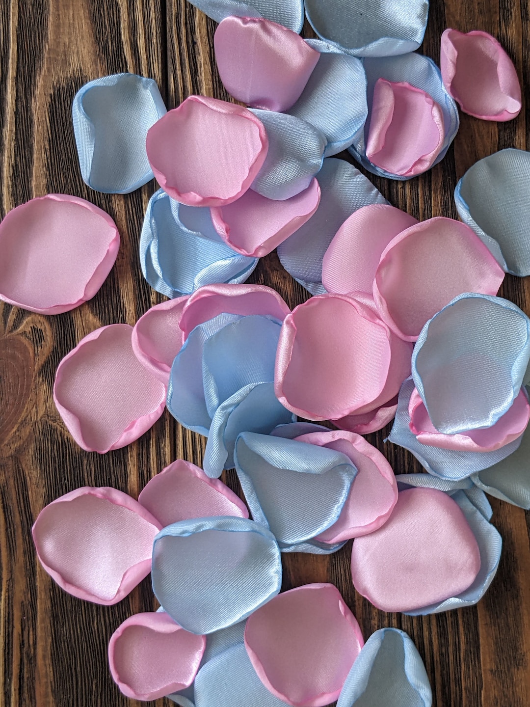 Gender Reveal Decorations, Blue and Pink Floral Confetti, Wedding Decor ...