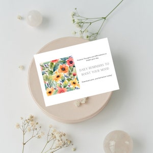Motivational Inspirational Quote Cards or Mindfulness Messages to Boost ...