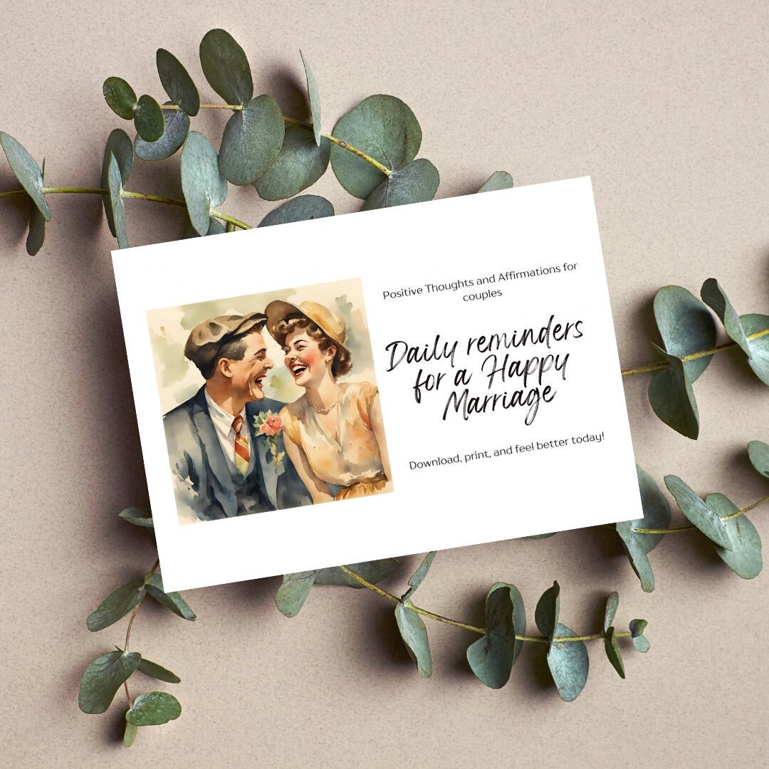 Printable Marriage Affirmation Cards – Positive Quotes for Couples ...