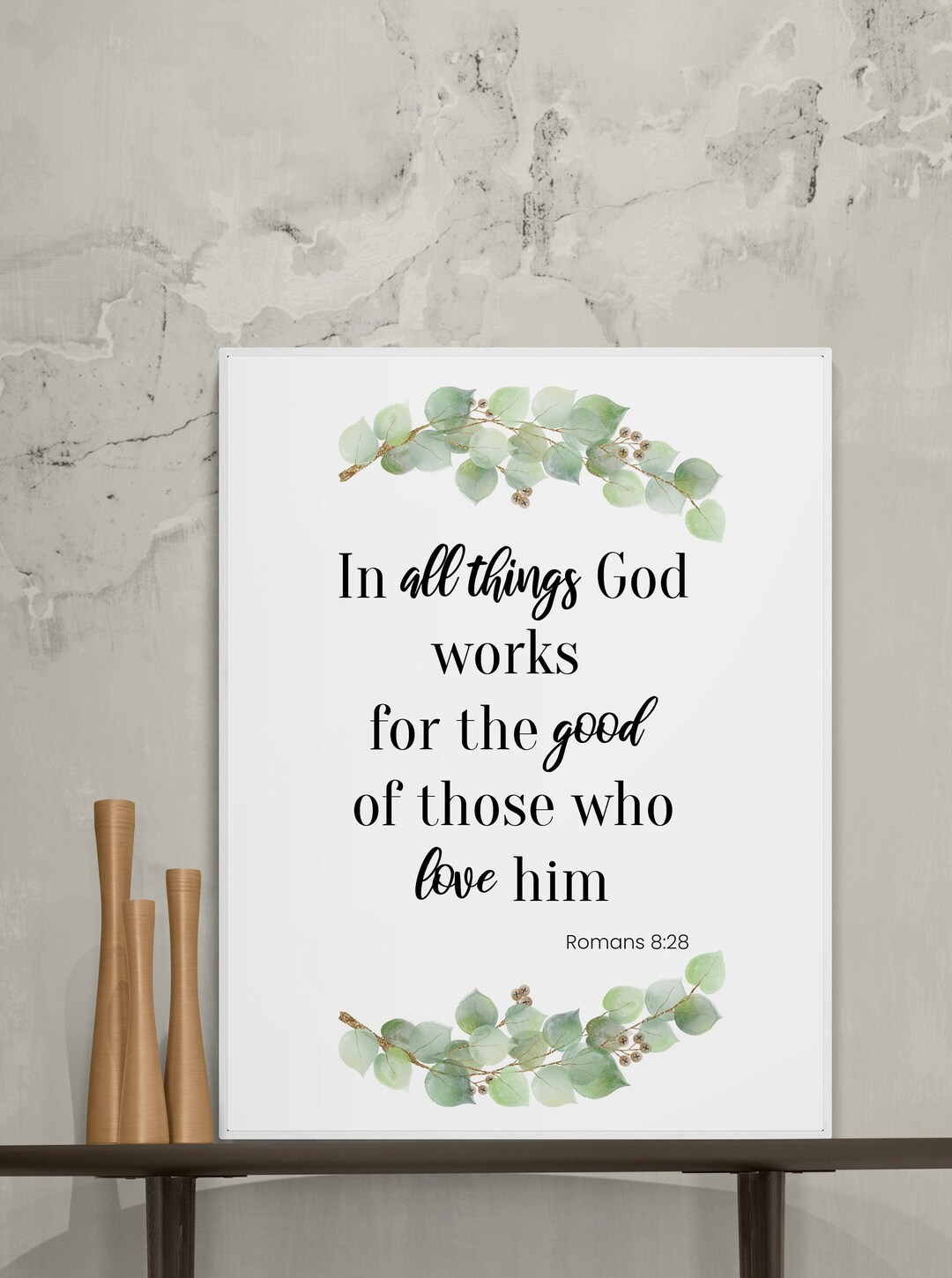Romans 8:28 'in All Things God Works for Good' – Eucalyptus Wreath ...