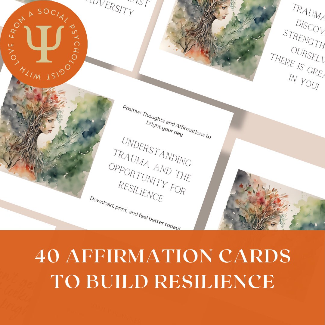 Resilience Cards-building Coping Skills-trauma Toolkit-post Traumatic ...