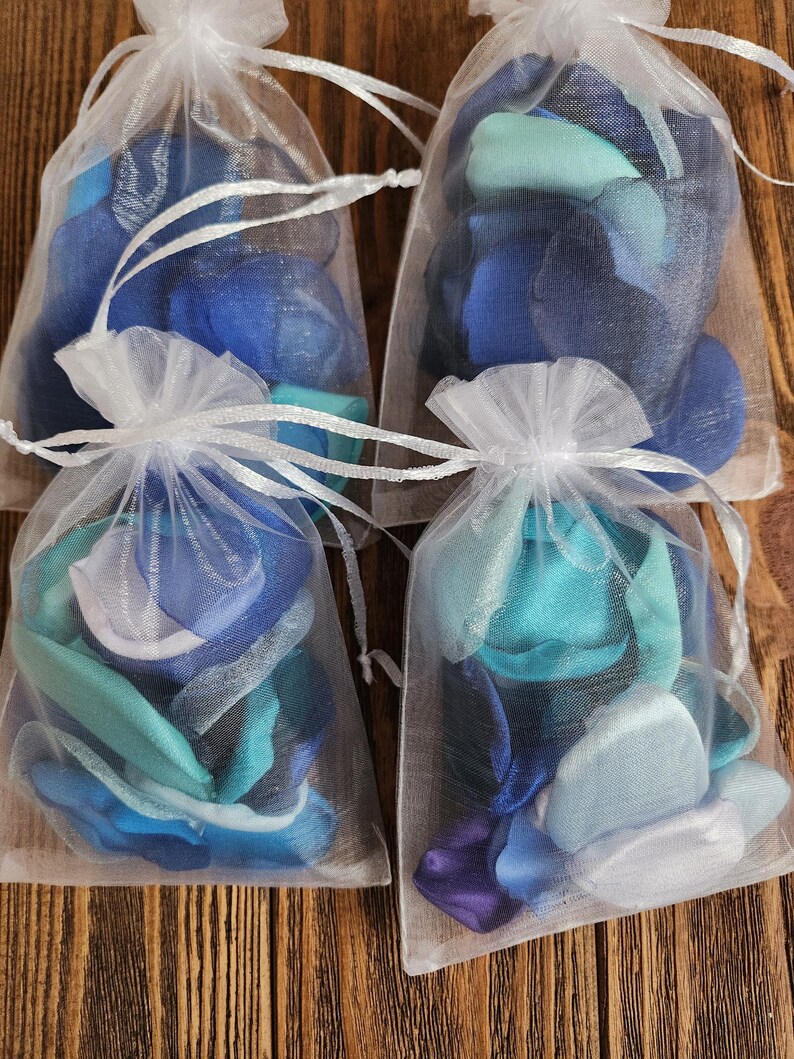 Snowflake Winter Sachet Favor, Blue Rose Petals, Custom Tag, Baby It's ...
