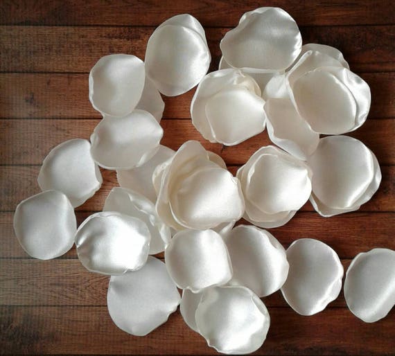 Wedding decor, ivory rose petals, wedding decorations, flower petals ...