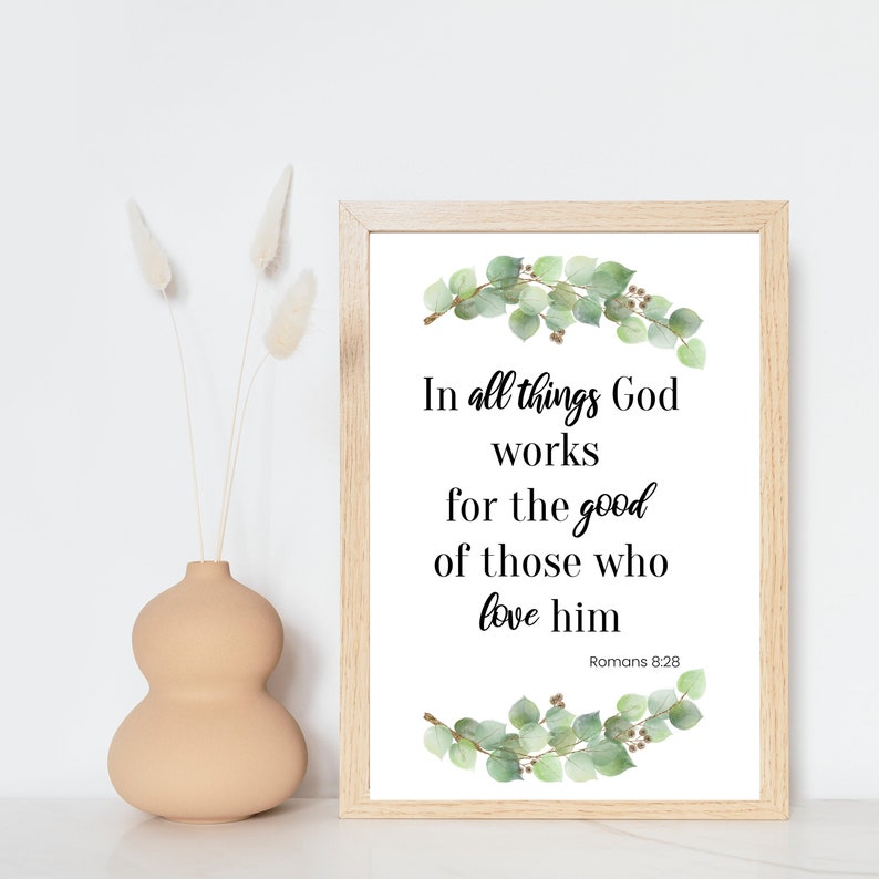 Romans 8:28 'in All Things God Works for Good' – Eucalyptus Wreath ...