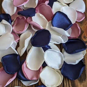 Navy Blue Mauve and Ivory Rose Petals for Wedding Decor, Flowers for ...