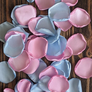 Gender Reveal Decorations, Blue and Pink Floral Confetti, Wedding Decor ...