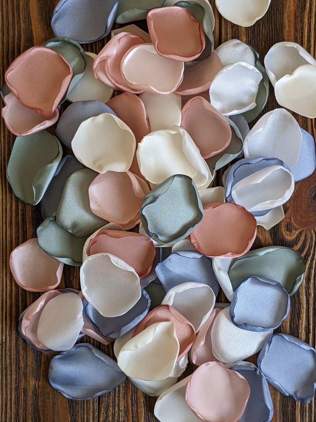 Blush Pink Sage Dusty Blue Satin Rose Petals Wedding Decor Toss ...