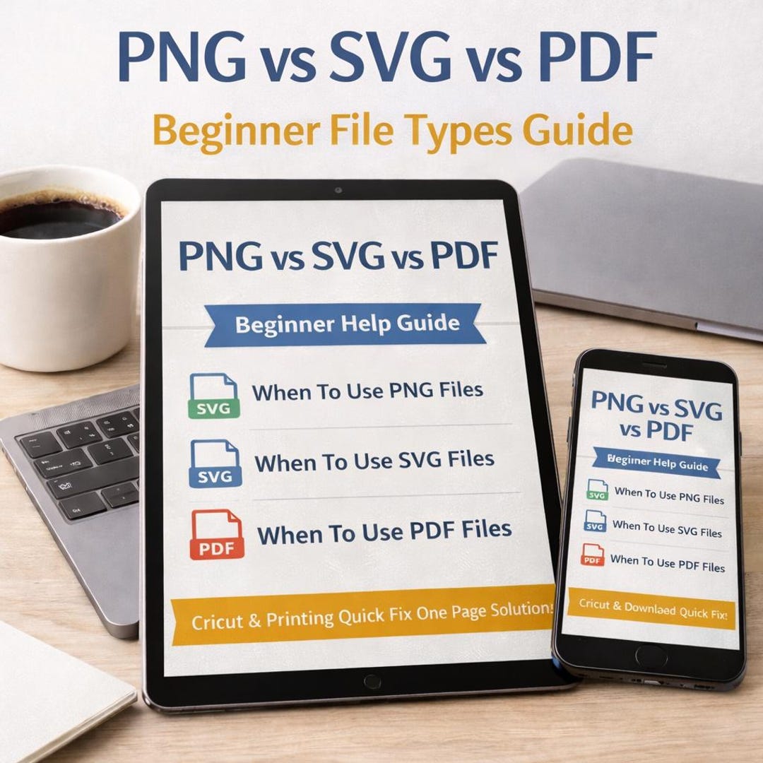 PNG Vs SVG Vs PDF – Beginner File Types Guide for Cricut & Printing ...