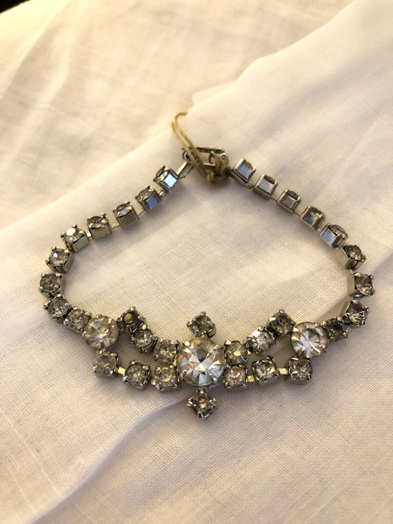 Vintage Rhinestone Bracelet | Etsy