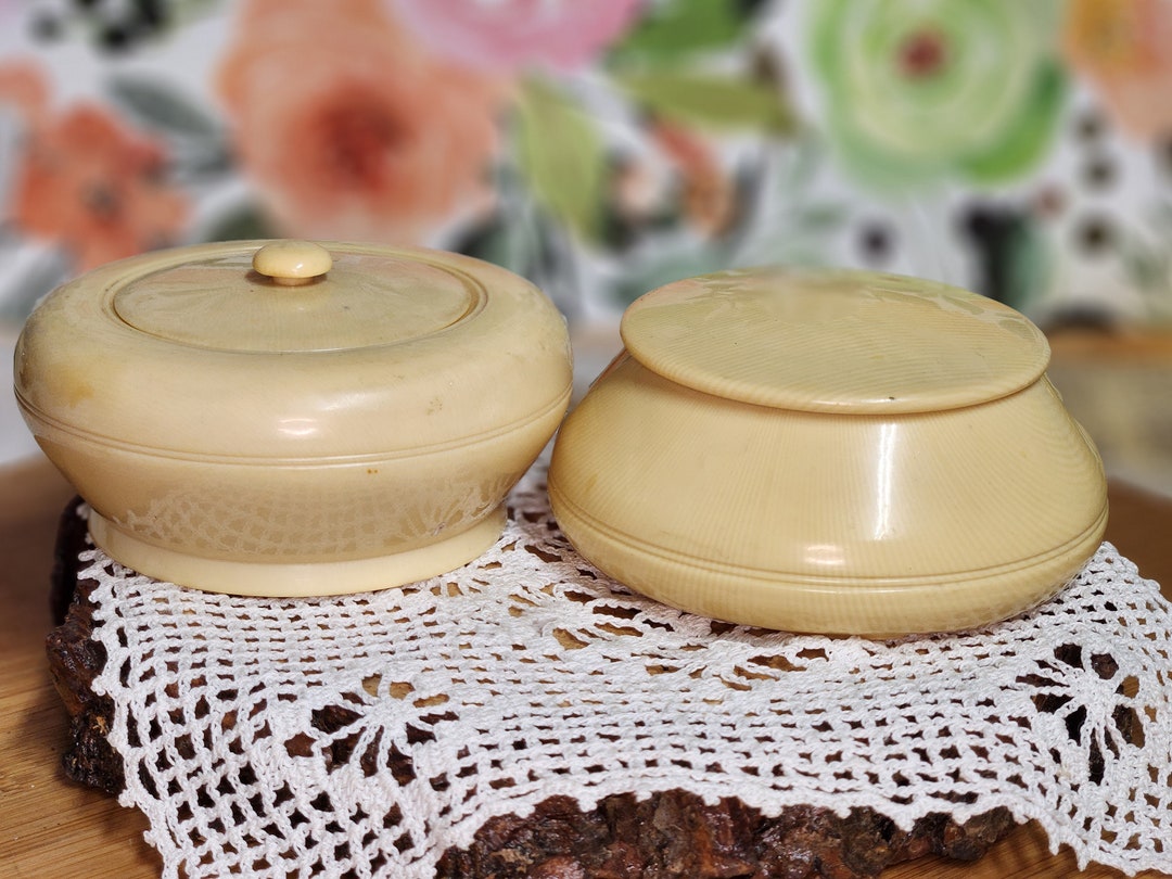 Vintage Pyralin Celluloid Vanity Containers - Etsy
