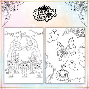 75 US Letter Halloween Coloring Pages for Kids, Printable PDF With ...