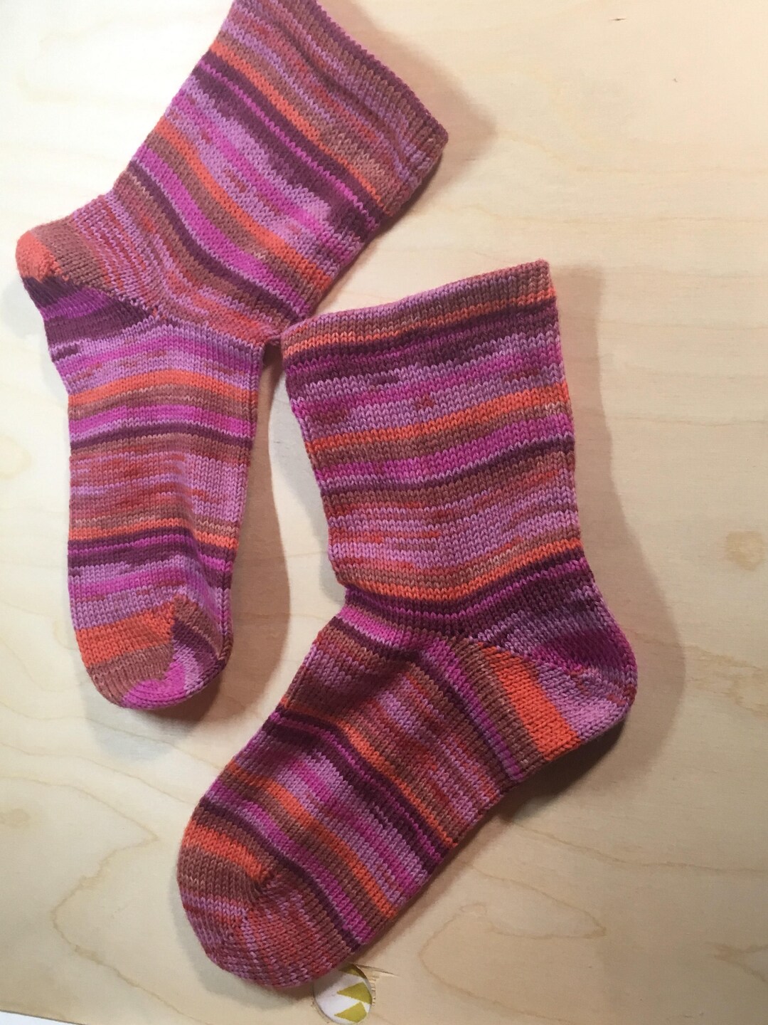 Handmade Wool Socks Striped Women's Socks Hand-cranked - Etsy