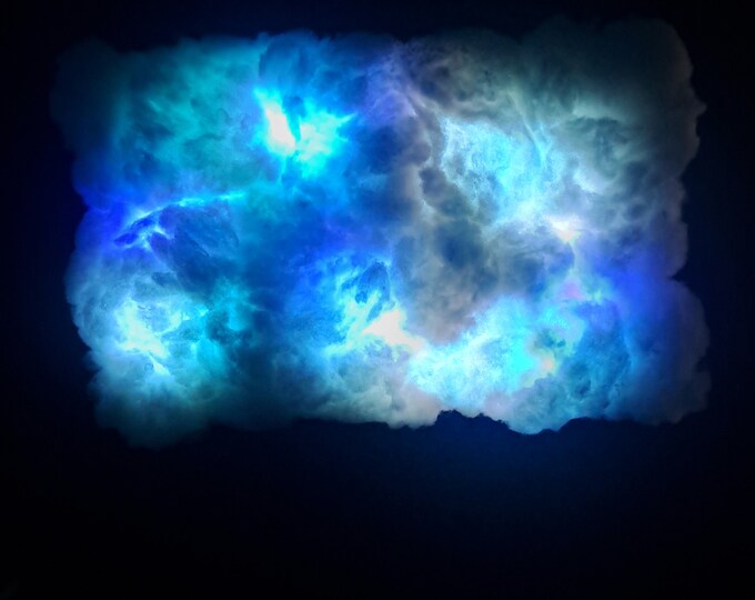 Floating Cloud Lamp With Floating Shelf Led Color Changing Cloud - Etsy ...