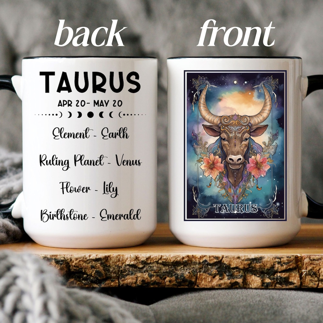 Taurus Zodiac Mug, Tarot Taurus Birthday Mug, Taurus Gift, Astrology ...