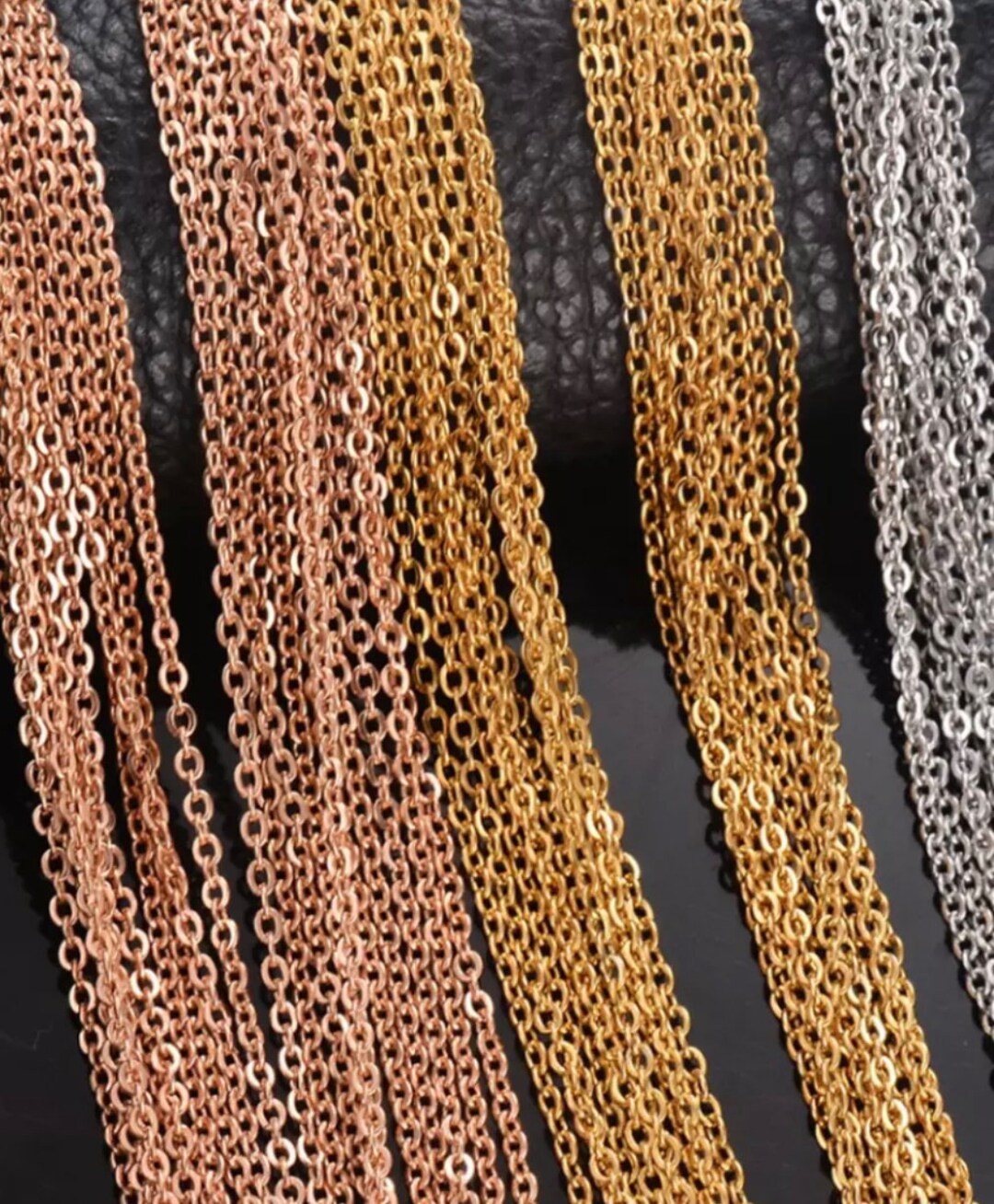 1.5mm Stainless Steel Chain Rose Gold Steel Chain Gold - Etsy