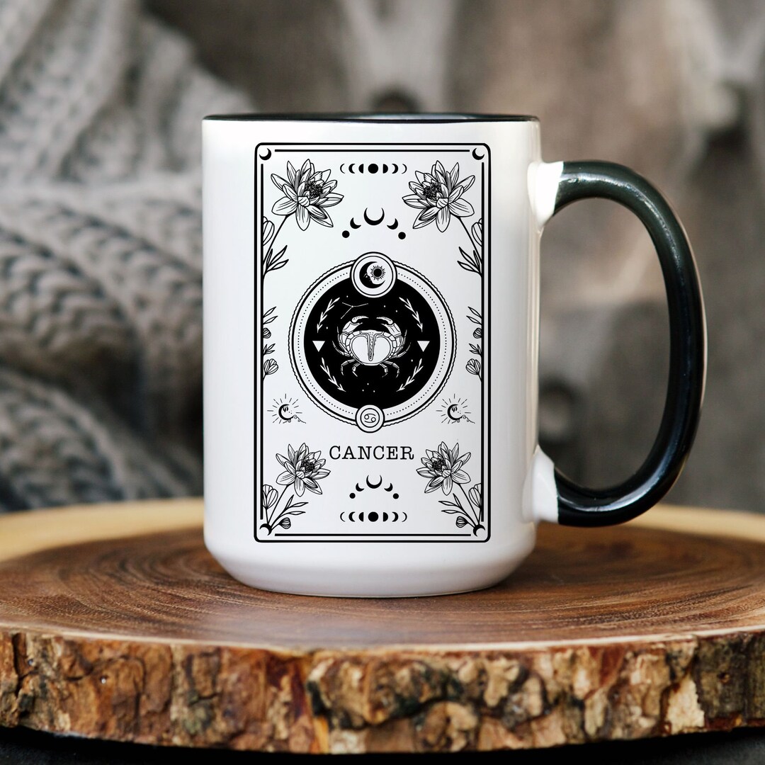Cancer Zodiac Mug, Tarot Cancer Birthday Mug, Cancer Gift, Astrology ...