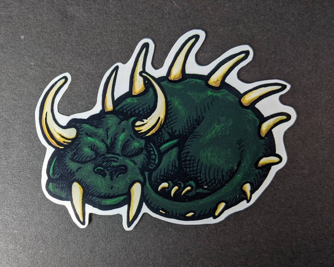 Sleeping Hodag Glossy Laminated Vinyl Sticker Decal - Etsy