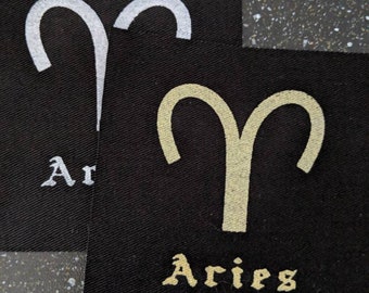 ZODIAC Embroidered Cloth Patch ARIES Ram Horoscope Sign - Etsy