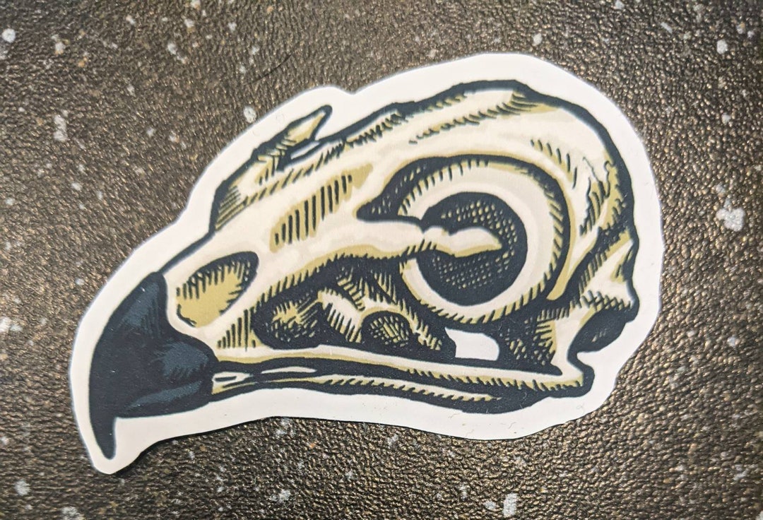 Hawk Skull Vinyl Weatherproof Sticker - Etsy