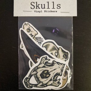 Animal Skull Sticker Pack 2 | Four Matte Vinyl Stickers - Etsy
