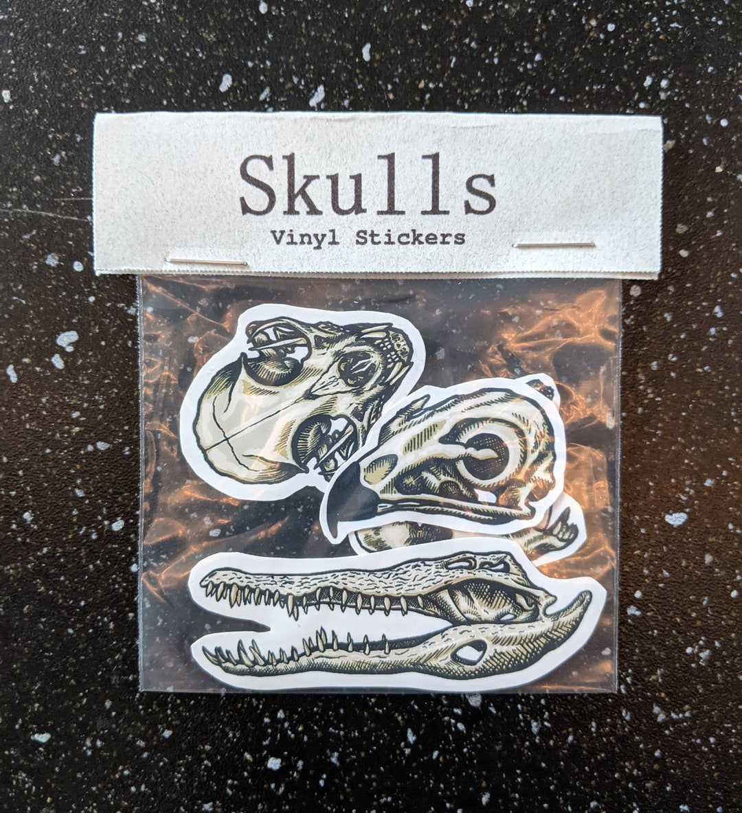 Animal Skull Sticker Pack 1 | Four Matte Laminated Vinyl Stickers - Etsy