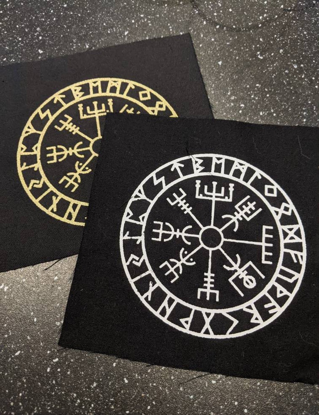Vegvisir Norse Protection Rune Fabric Patch - Etsy