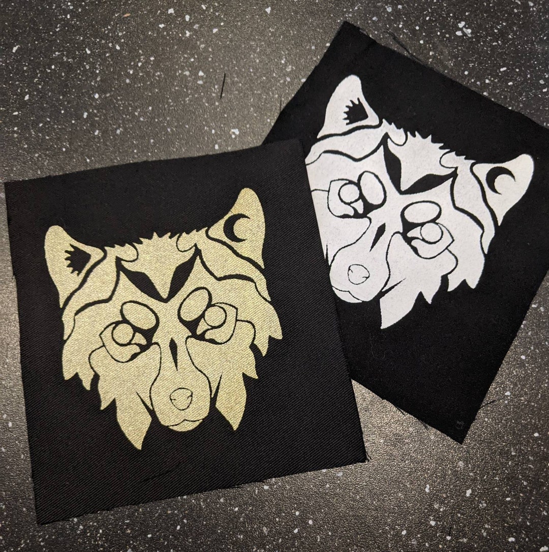 Sun/moon Wolf Head Emblem Fabric Patch - Etsy