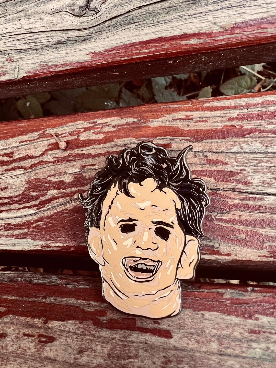 Faces of Death Leatherface Enamel Pin - Etsy