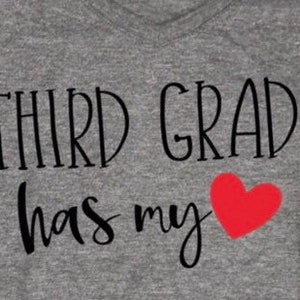 Third Grade Has My Heart Teacher Shirts, Back to School Shirt, Teacher ...