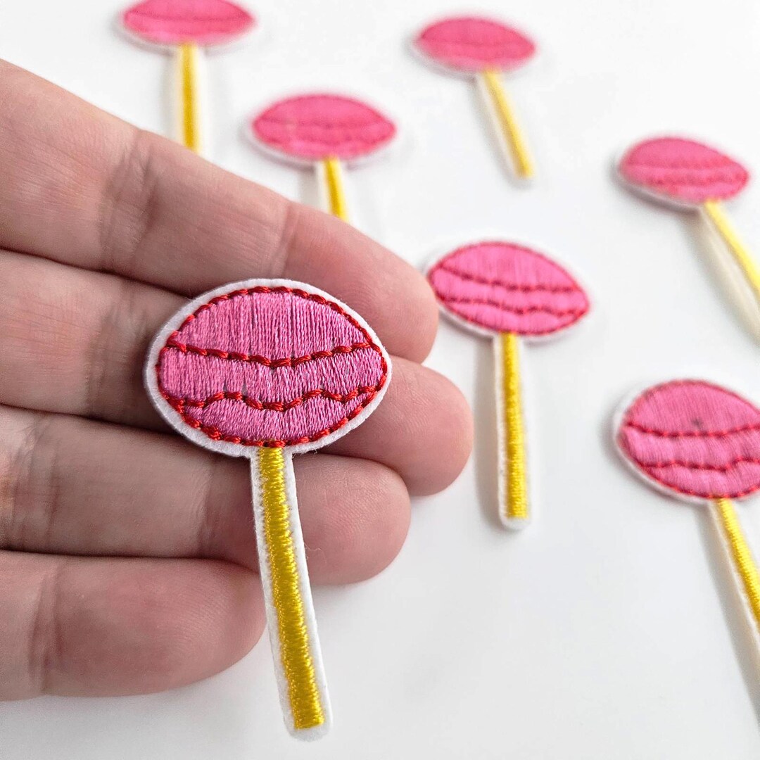 Pink Lollipop Patch - Candy Iron-on Applique - Lolita Patches 5 Cm - Etsy
