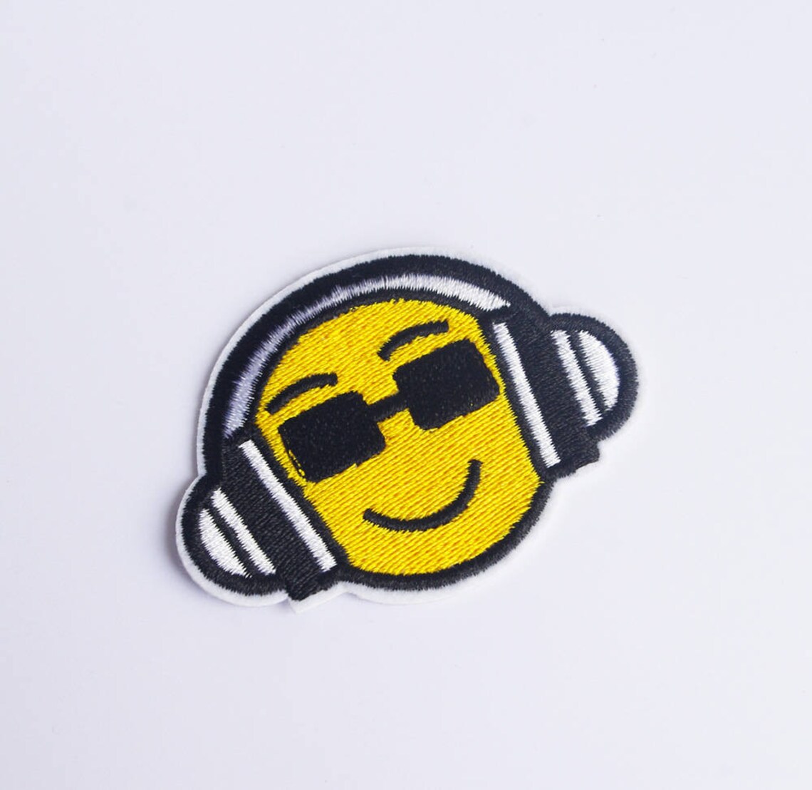 Dj Headphones Smiley Patch Emoji Rave Party Techno Music Patch - Etsy UK