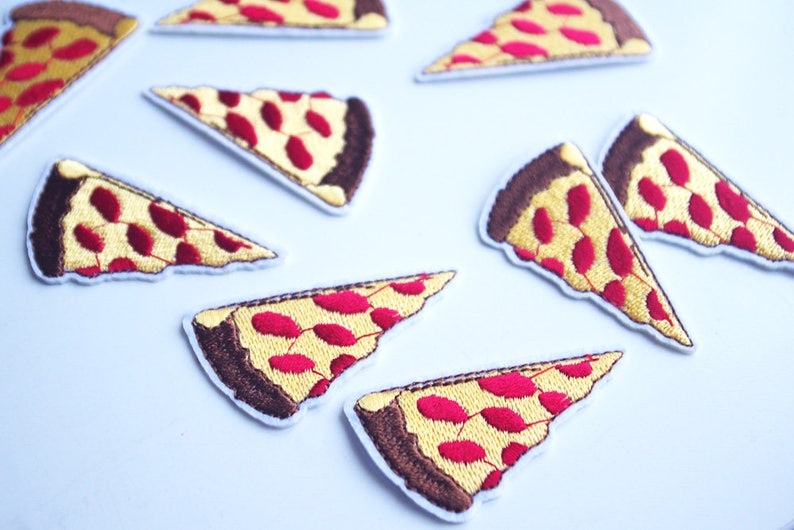 Pizza Slice Patch Italian Food Iron on Patch Embroidered - Etsy
