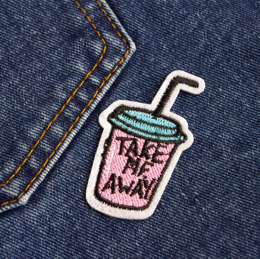 Soda Cup Patch Fast Food Drink Iron on Patches Straw Cup - Etsy