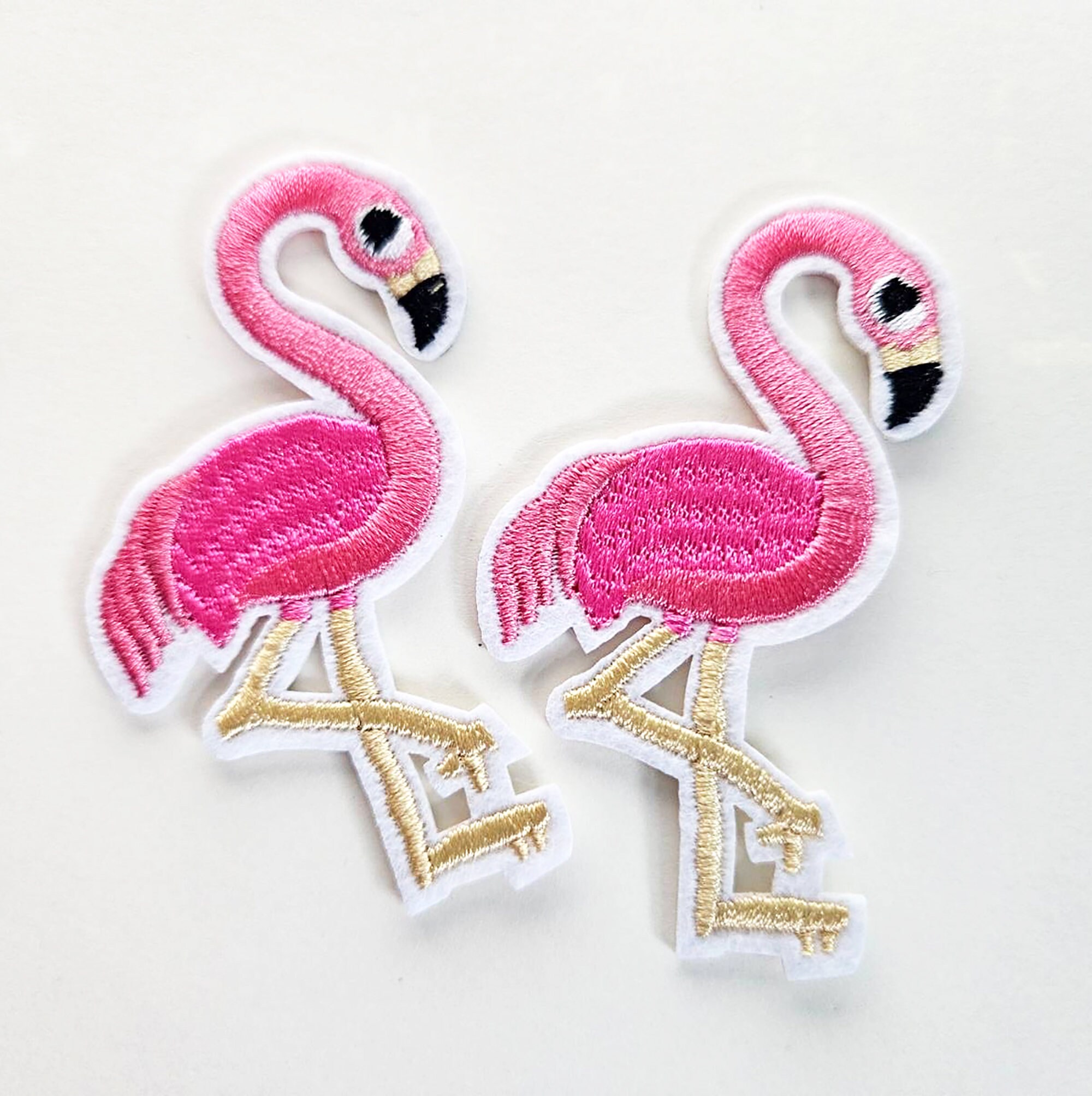 Pink Flamingo Patch Iron on Patch Embroidered Summer Applique Trendy ...