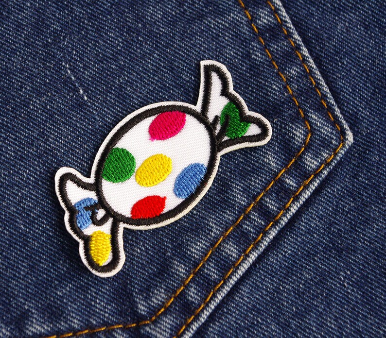 Sweet Candy Patch Polka Dot Iron on Patches Kids Applique | Etsy