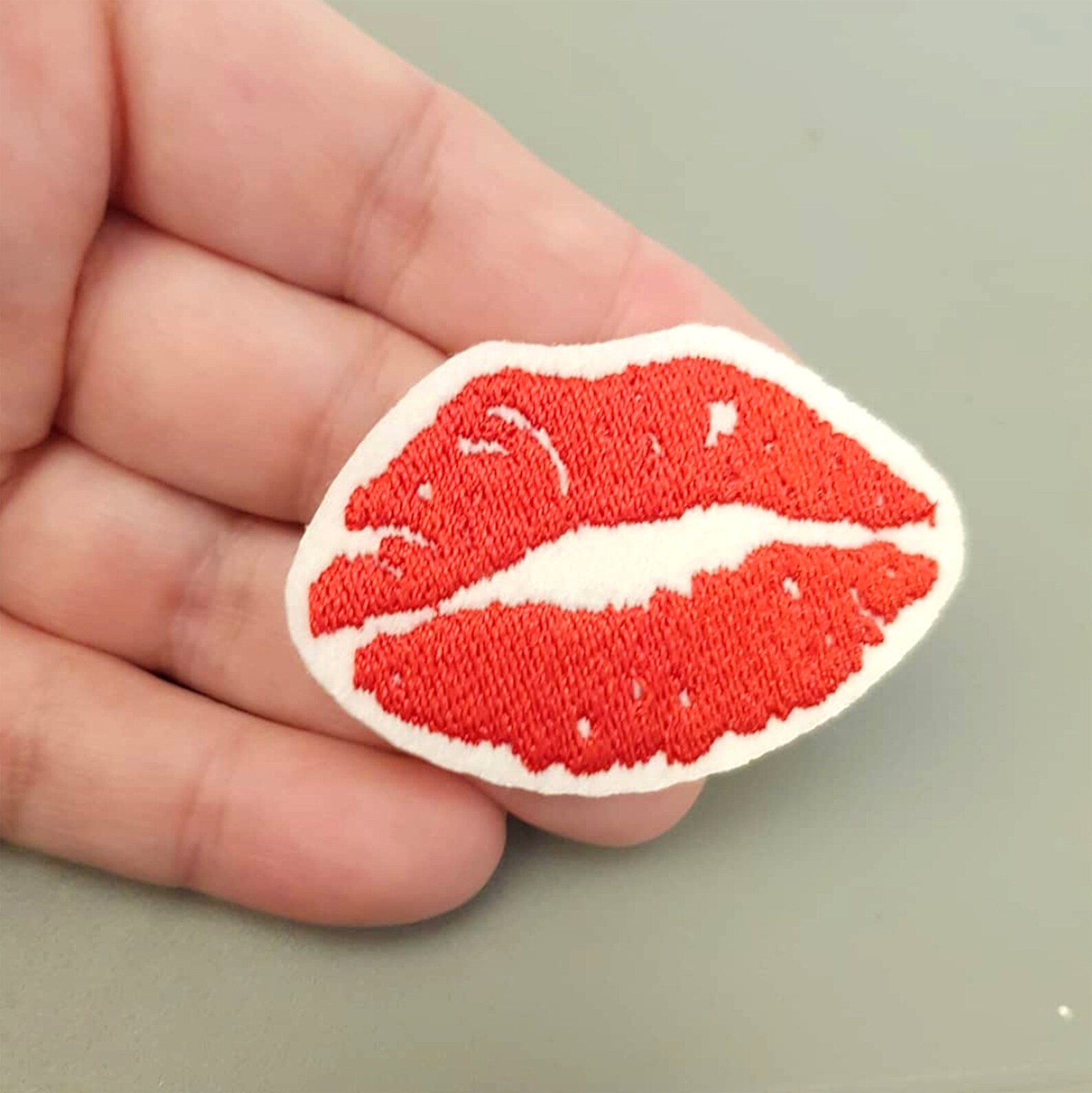Red Lips Patch Mouth Applique Lipstick Iron On Sexy Lips - Etsy