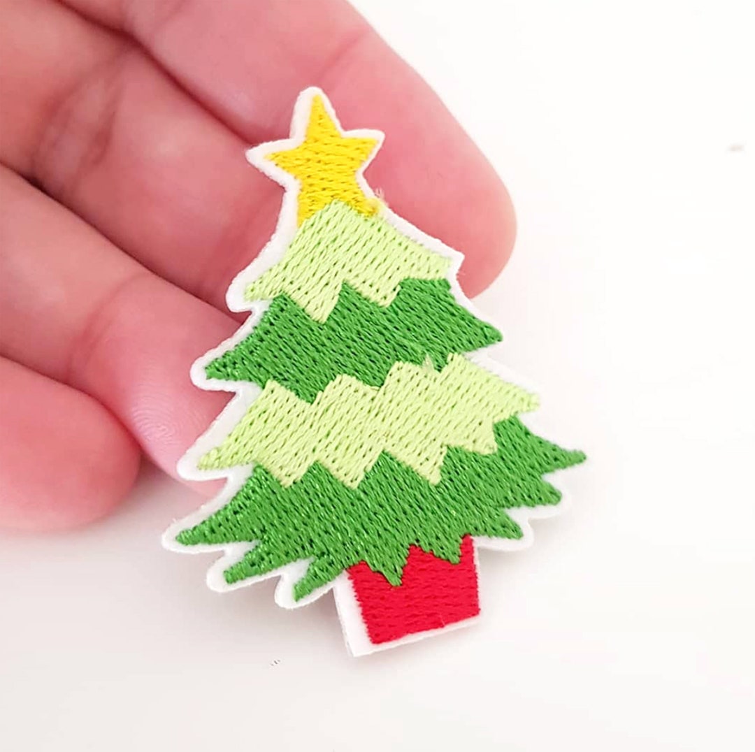 Tiny Christmas Tree Patch Santa Iron on Xmas Gift Kids DIY - Etsy