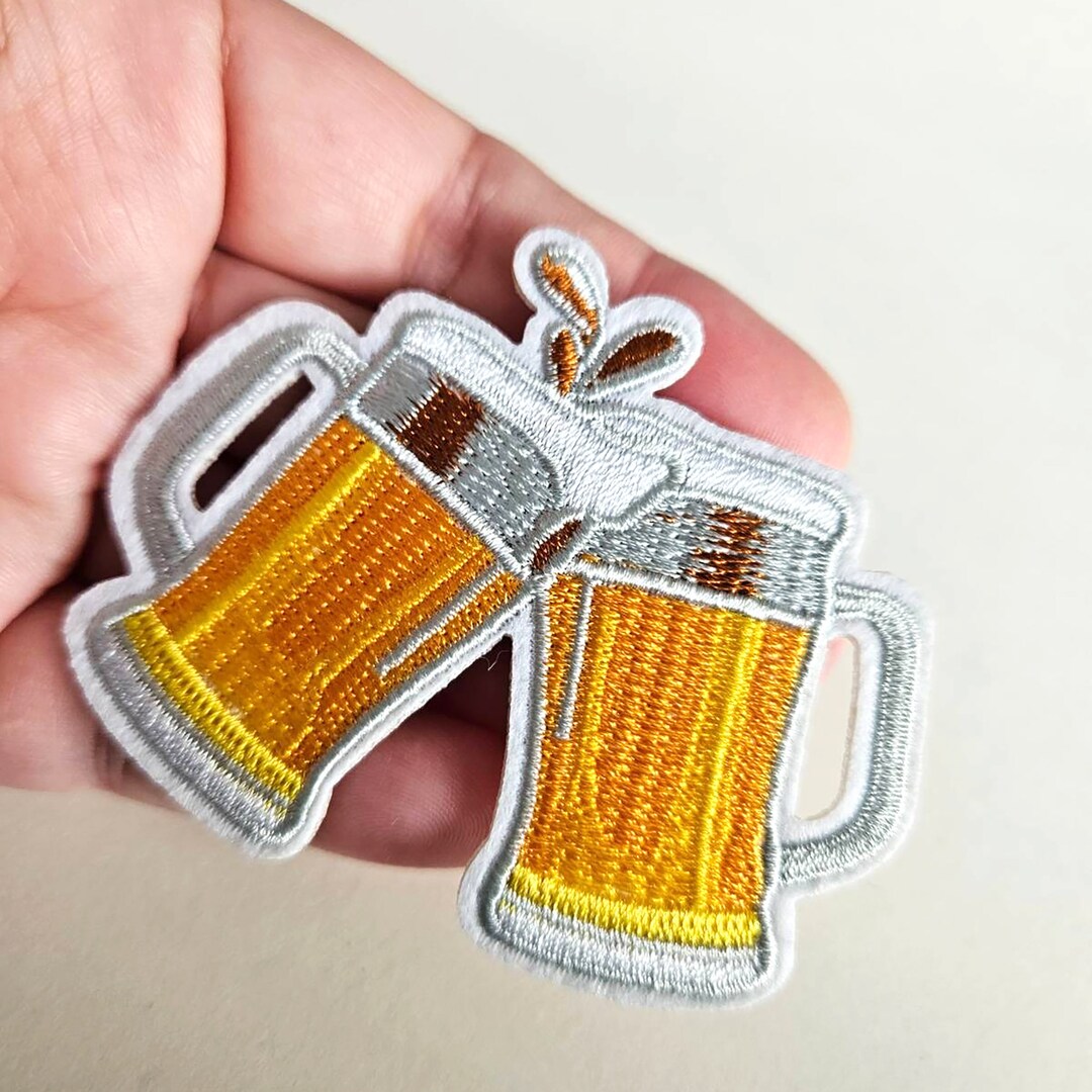 Beer Patch, Beer Mug Patch, Alcohol Alcoholic Drink Applique Men Man ...