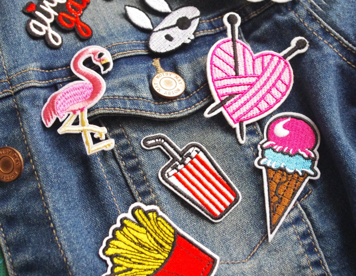 Pink Flamingo Patch Iron on Patch Embroidered Summer Applique Trendy ...